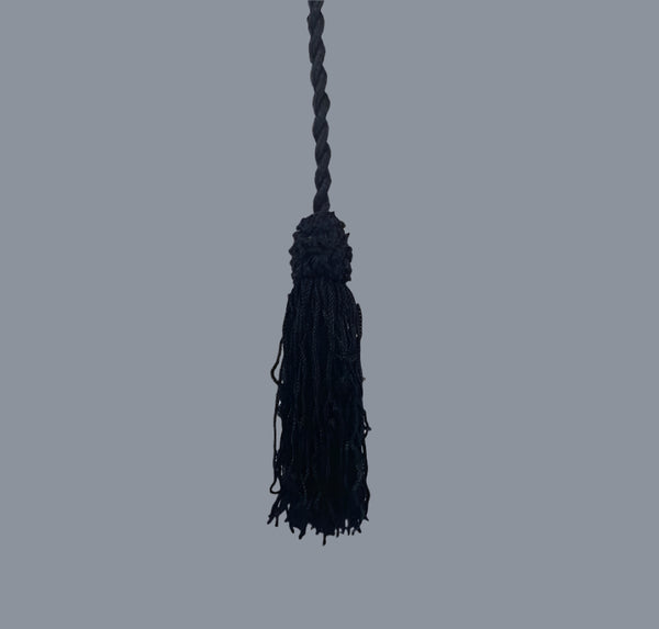 20" Black Pull Tassel with Beaded Chain & Metal Fitting – My Lamp Parts