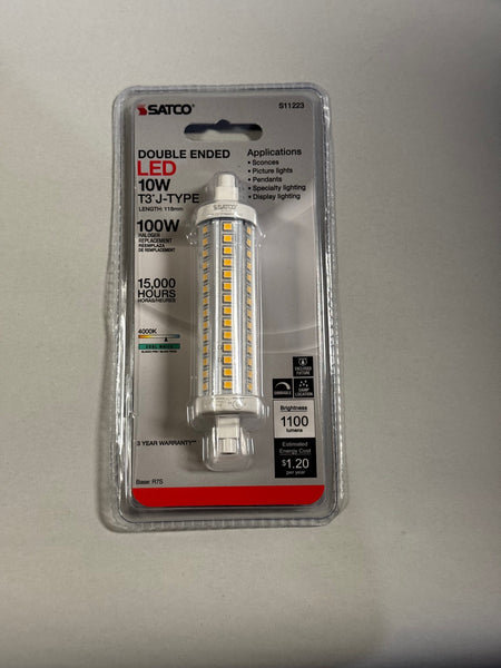 Double Ended LED 10W T3* J-Type 4000K Lumens Cool White – My Lamp Parts