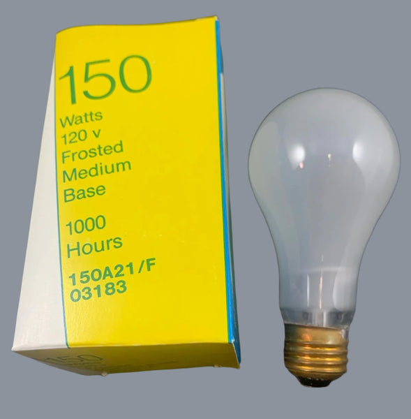 150W Medium Base Frosted WHITE Bulb – My Lamp Parts