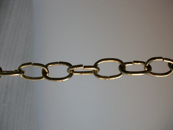 1 Yard of Small Oval Brass Plated Chain – My Lamp Parts
