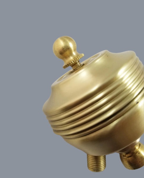 Cluster Head - Solid Brushed Brass - Bottom Tapped 1/4 IP - With Finia ...