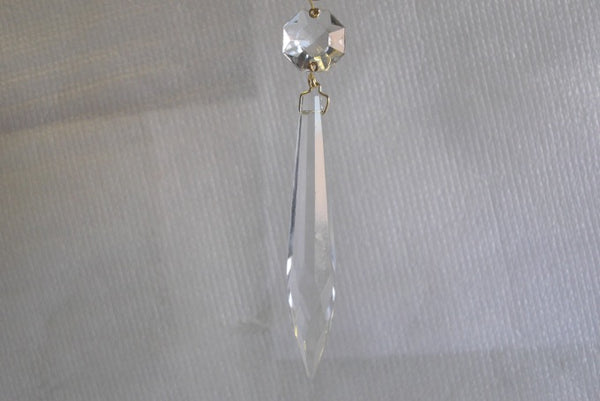 Prism "U" Drop Imported Crystal - 3" - Brass Pin – My Lamp Parts