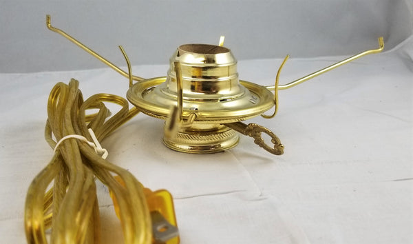 Wired Oil Lamp Adapter w/ Size #2 - Tripod size 10" for a 3" Chimney ...