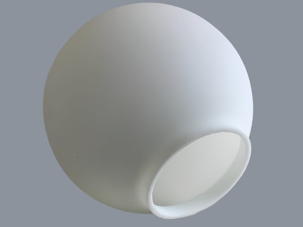 8" Satin Opal Glass Ball Shade with an Open Top and Bottom – My Lamp Parts