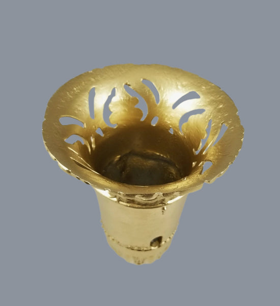 7" Brass Finish White Metal Ornate Torchiere Holder – My Lamp Parts